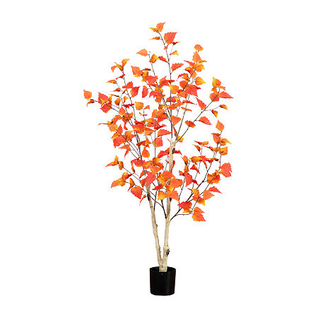 Click here for Nearly Natural 4 Orange Autumn Birch Indoor Artifi... prices