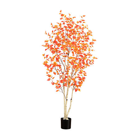 Click here for Nearly Natural 7 Orange Autumn Birch Indoor Artifi... prices