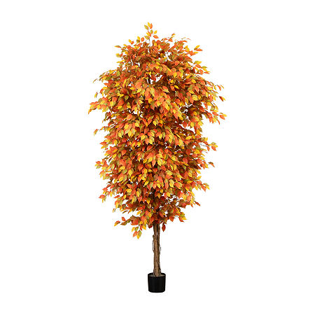 Click here for Nearly Natural 9 Orange Autumn Ficus Indoor Artifi... prices