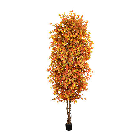 Click here for Nearly Natural 10 Orange Autumn Ficus Indoor Artif... prices