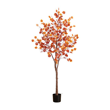 Click here for Nearly Natural 6 Orange Prelit Eucalyptus Artifici... prices