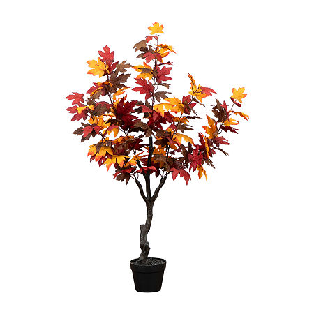 Click here for Nearly Natural 4.3 Orange Smoky Maple Artificial T... prices