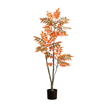Click here for Nearly Natural 4 Orange Sumac Artificial Tree  One... prices