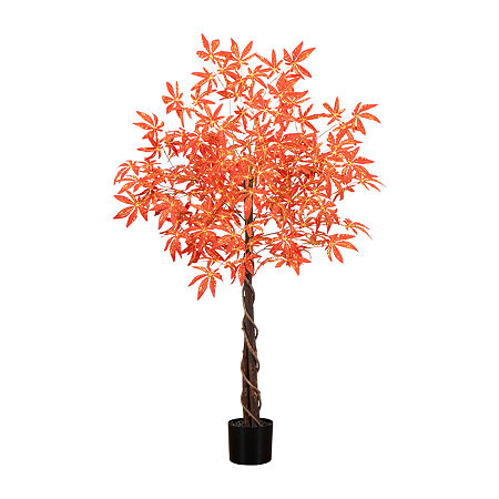 Click here for Nearly Natural 4 Orange Vibrant Maple Indoor Artif... prices