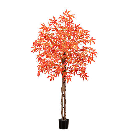 Click here for Nearly Natural 5 Orange Vibrant Maple Indoor Artif... prices