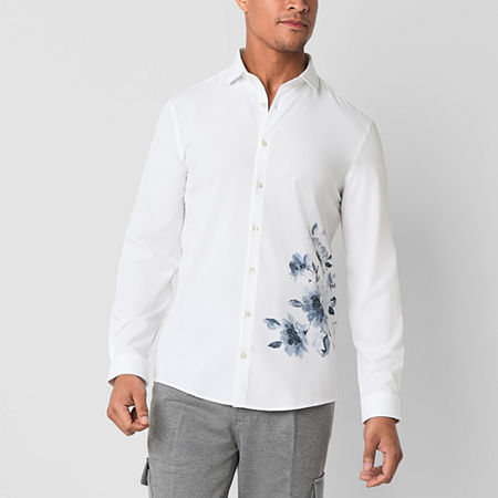 Click here for J. Ferrar Mens Long Sleeve Slim Fit Slim Button-Do... prices