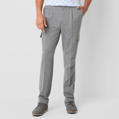 J. Ferrar Mens Slim Slim Fit Cargo Pant, Color: Gray Twill - JCPenney
