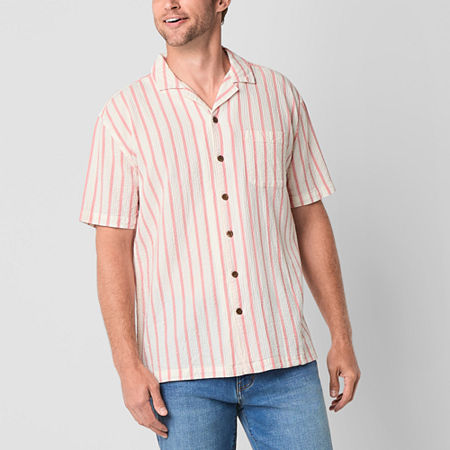 Click here for St. Johns Bay Textured Button-Down Mens V Neck Sho... prices