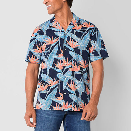Click here for St. Johns Bay Knit Button-Down Mens Short Sleeve C... prices