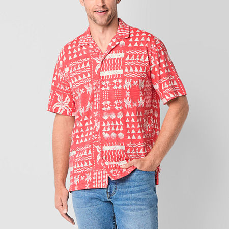 Click here for St. Johns Bay Knit Button-Down Mens Short Sleeve C... prices