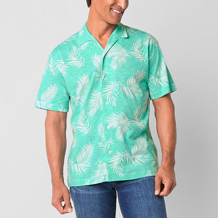 Click here for St. Johns Bay Knit Button-Down Mens Short Sleeve C... prices