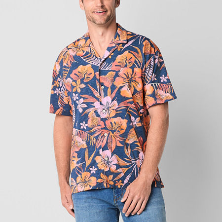 Click here for St. Johns Bay Knit Button-Down Mens Short Sleeve C... prices