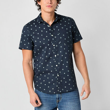 Click here for Arizona Mens Short Sleeve Button-Down Shirt  Mediu... prices