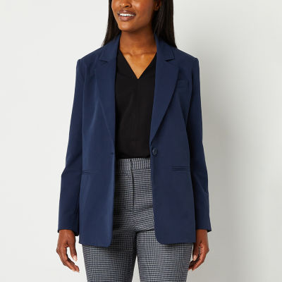 Worthington Womens Relaxed Double Breasted Blazer - JCPenney