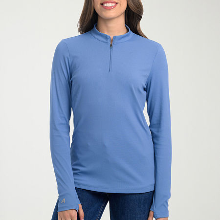 Click here for Antigua Venice Womens Long Sleeve Golf Mock Neck T... prices