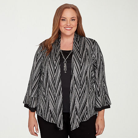 Click here for Alfred Dunner Barcelona Womens Plus Round Neck 3/4... prices