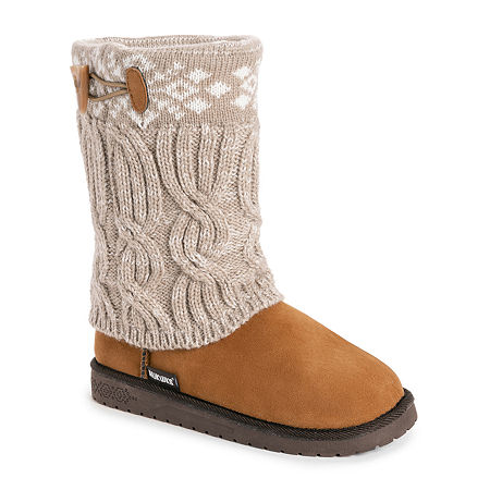 Click here for Muk Luks Womens Cheryl Boot Flat Heel Booties  6 W... prices
