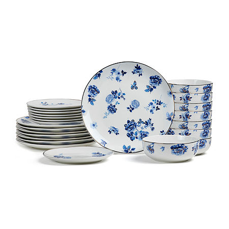 Stone Lain Viola 24 Pc. Dinnerware Set  Service for 8 - Blue