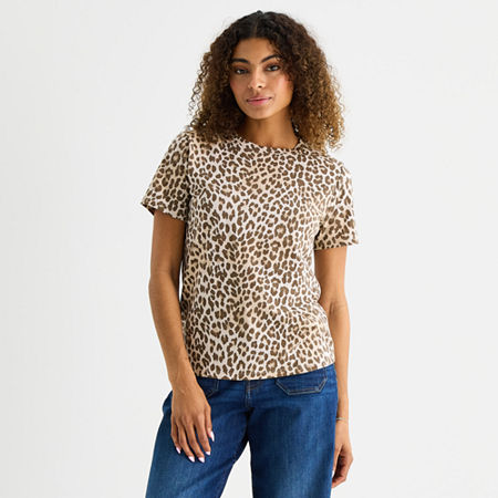 Click here for a.n.a Womens Round Neck Short Sleeve T-Shirt  Peti... prices