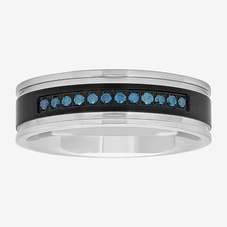 Click here for Mens 8MM 1/10 CT. T.W. Black Diamond Tungsten Wedd... prices