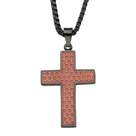Click here for Stainless Steel Honeycomb Cross Pendant Necklace... prices
