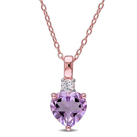 Click here for Womens Genuine Purple Amethyst 18K Rose Gold Over... prices