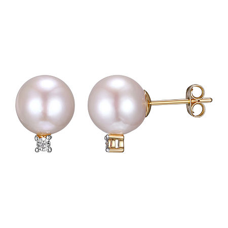 Click here for Diamond Accent White Cultured Freshwater Pearl 18K... prices