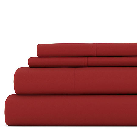 ienjoy Home Style Simplified 4-Pc. Sheet Set  King - Burgundy