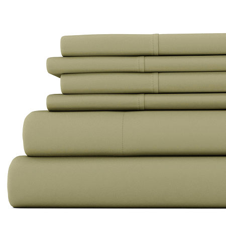 ienjoy Home Solids in Style 6-Pc. Sheet Set  King - Sage