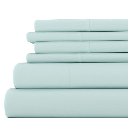 ienjoy Home Solids in Style 6-Pc. Sheet Set  California King - Aqua