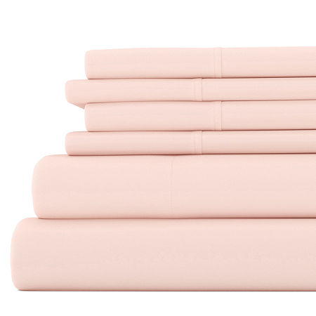 ienjoy Home Solids in Style 6-Pc. Sheet Set  Queen - Blush