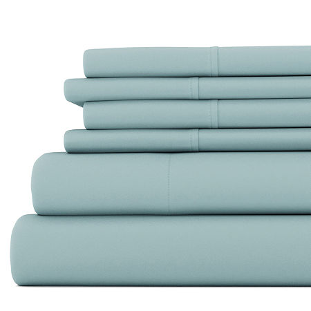 ienjoy Home Solids in Style 6-Pc. Sheet Set  King - Ocean