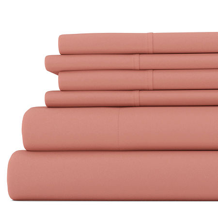 ienjoy Home Solids in Style 6-Pc. Sheet Set  Queen - Clay