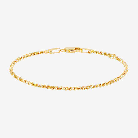 Click here for 14K Gold 5 1/2 Inch Hollow Rope Chain Bracelet  On... prices