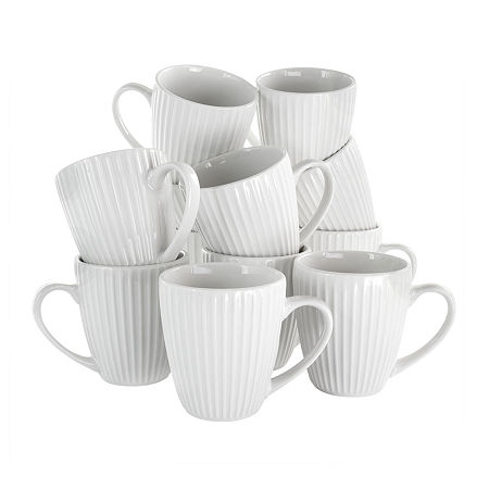 Click here for Elama Elle 12-pc. Porcelain Mug Set  One Size  Whi... prices