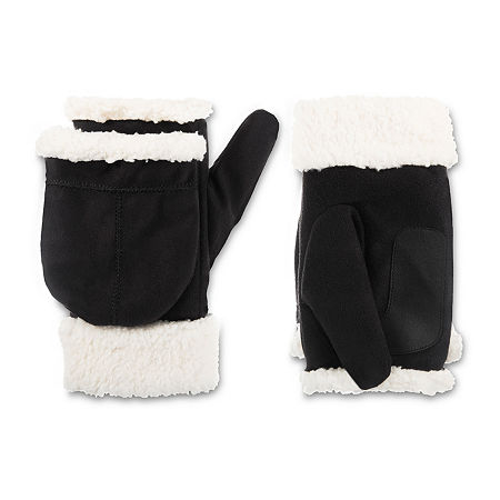 Click here for Isotoner Microsuede Flip Mittens  Small-medium  Bl... prices