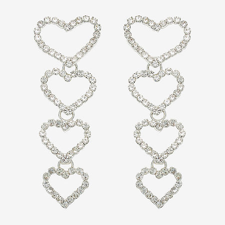 Click here for Mixit Womens Heart Drop Earrings  One Size  Gray prices