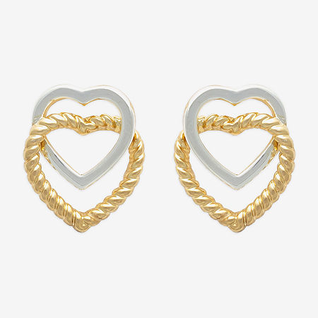 Click here for Mixit 19mm Heart Stud Earrings  One Size  Yellow prices