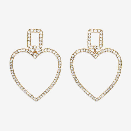 Click here for Mixit Womens Heart Hypoallergenic Drop Earrings  O... prices