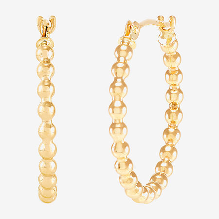 Click here for Womens 14K Gold 20mm Round Hoop Earrings  One Size prices