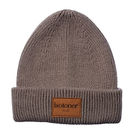 Isotoner Signature Mens SmartDri Knit Beanie - Ash