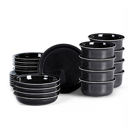 Click here for Stone + Lain Slate 8-pc. Stoneware Dinnerware Set... prices