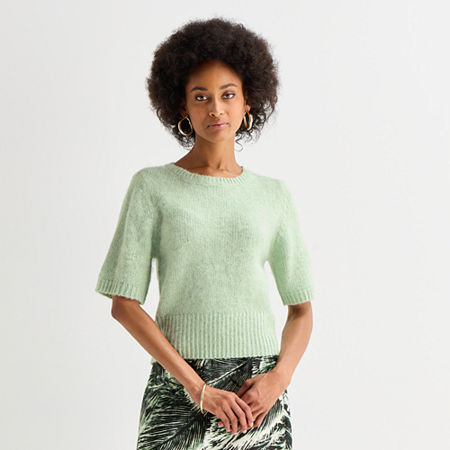 Click here for Worthington Womens Crew Neck Short Sleeve Pullover... prices