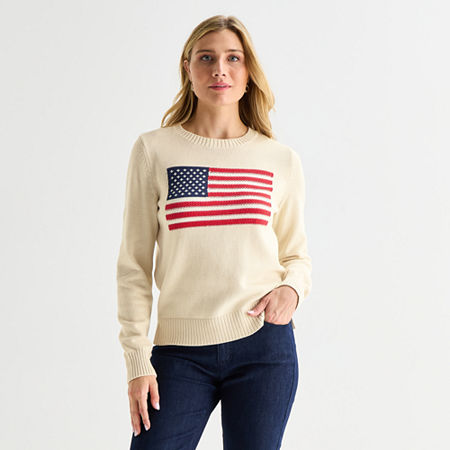 Click here for St. Johns Bay Womens Crew Neck Long Sleeve Pullove... prices