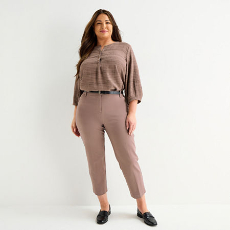 Click here for Liz Claiborne Ponte Womens Plus Straight Mid Rise... prices