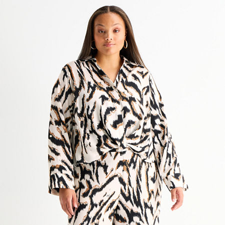 Click here for Bold Elements Womens Plus Y Neck Long Sleeve Blous... prices