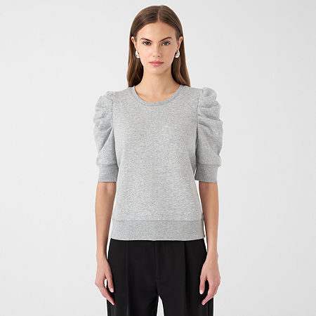 Click here for RM Rebecca Minkoff Womens Crew Neck Elbow Sleeve S... prices