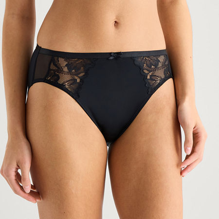 Click here for Ambrielle Tulip Lace Shine High Cut Panty  X-large... prices
