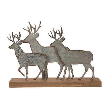 Click here for Glitzhome Galvanized Metal & Wooden Reindeer Chris... prices