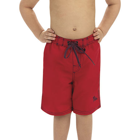 Click here for Toddler Boy Little Dolfin(R) Swim Trunks - Red prices